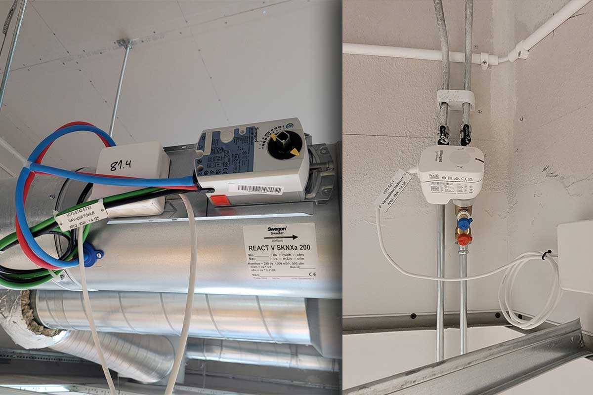 Här styr KNX-sensorn belysning, värme, kyla och ventilation ...