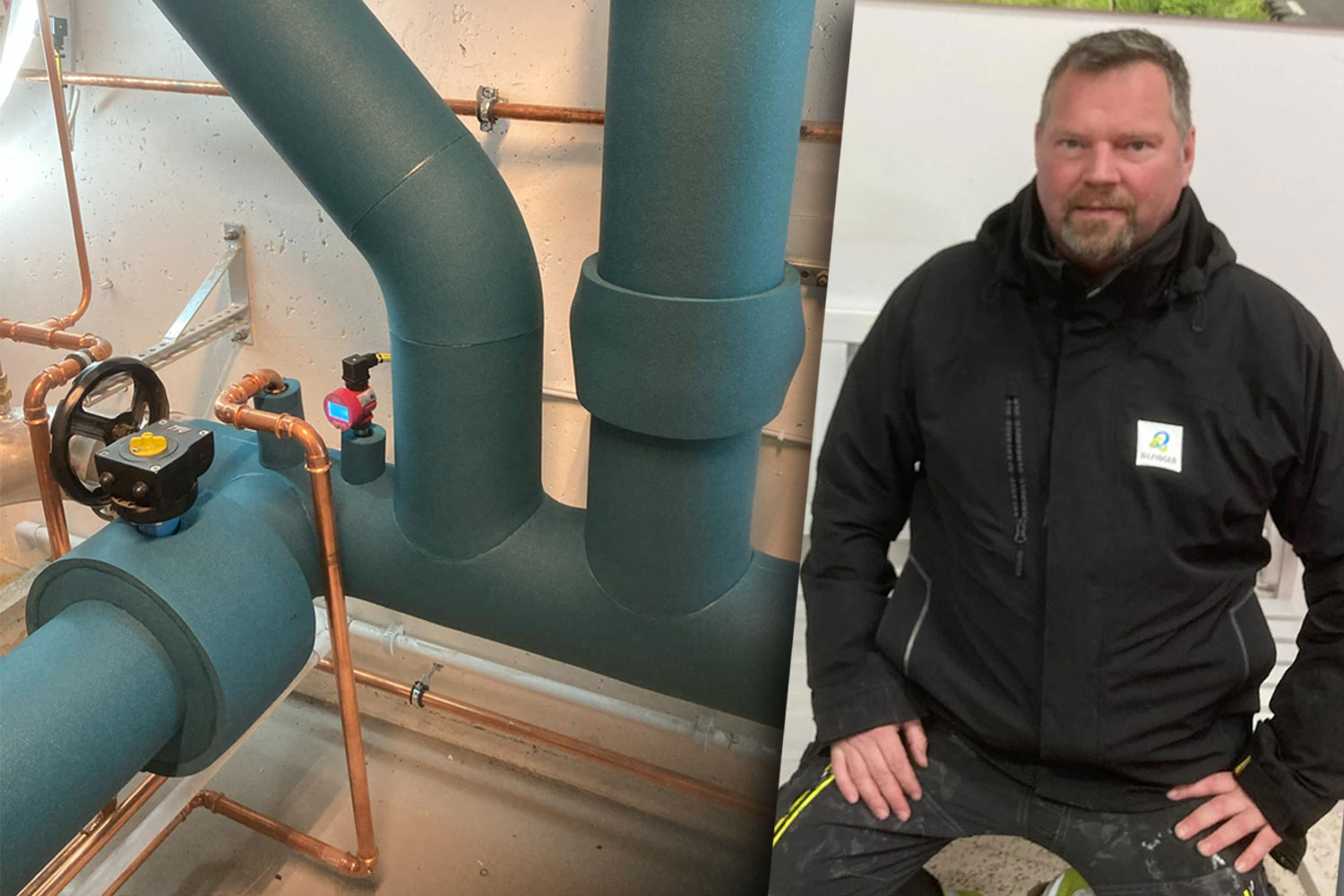 Hårt jobb med bergvärmen: ”Jag försöker få till snygga limskarvar ...